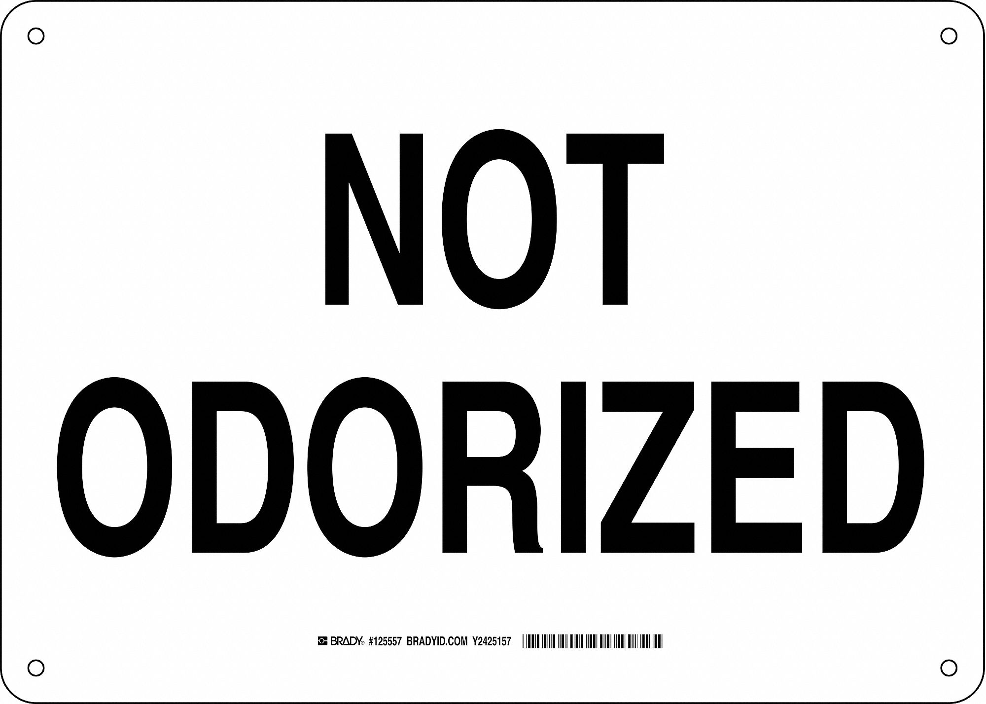 Chemical Sign, Not Odorized, Header No Header, Rectangle, 10 in Height ...