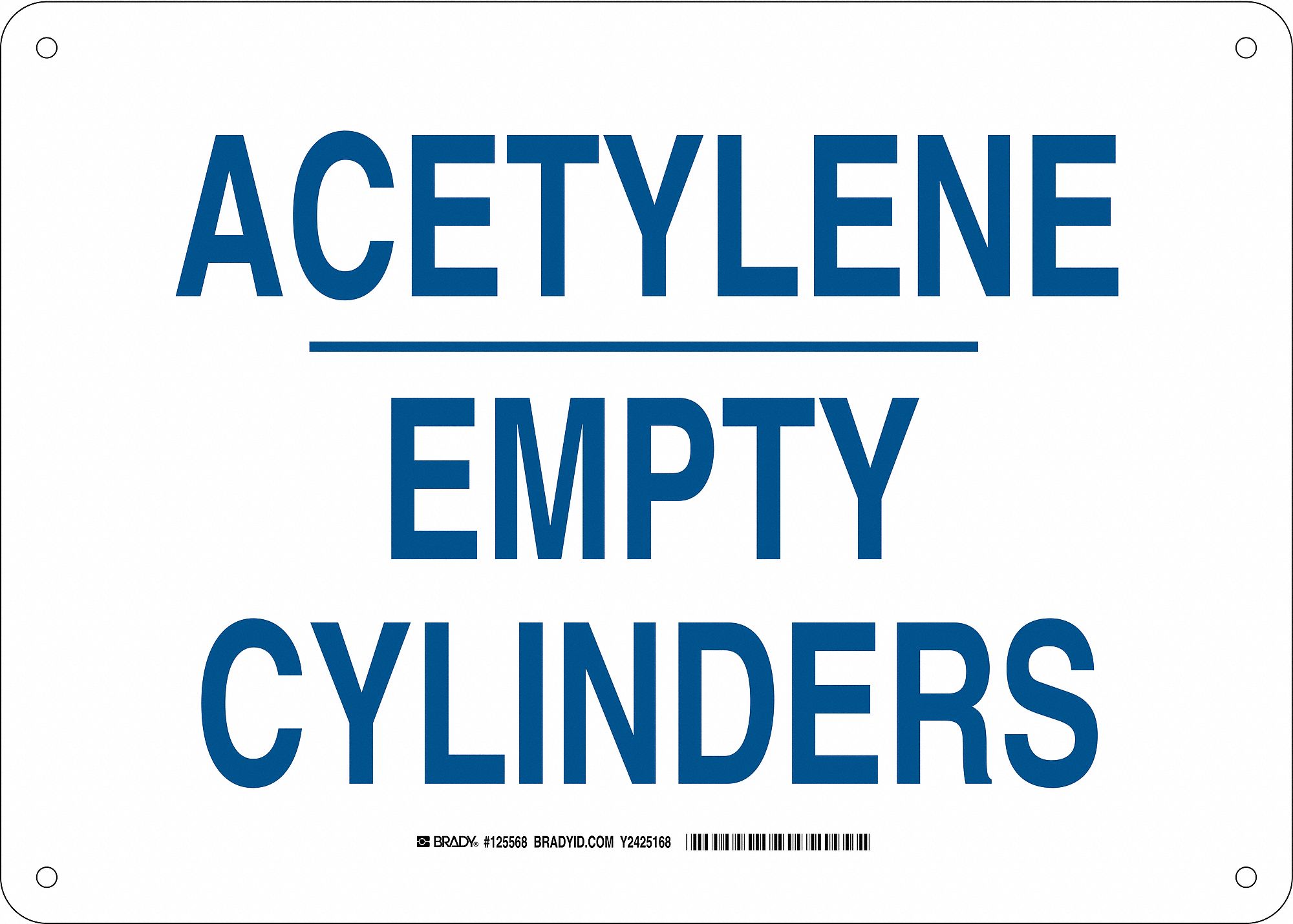 Chemical Sign, Acetylene Empty Cylinders, Header No Header, Rectangle ...