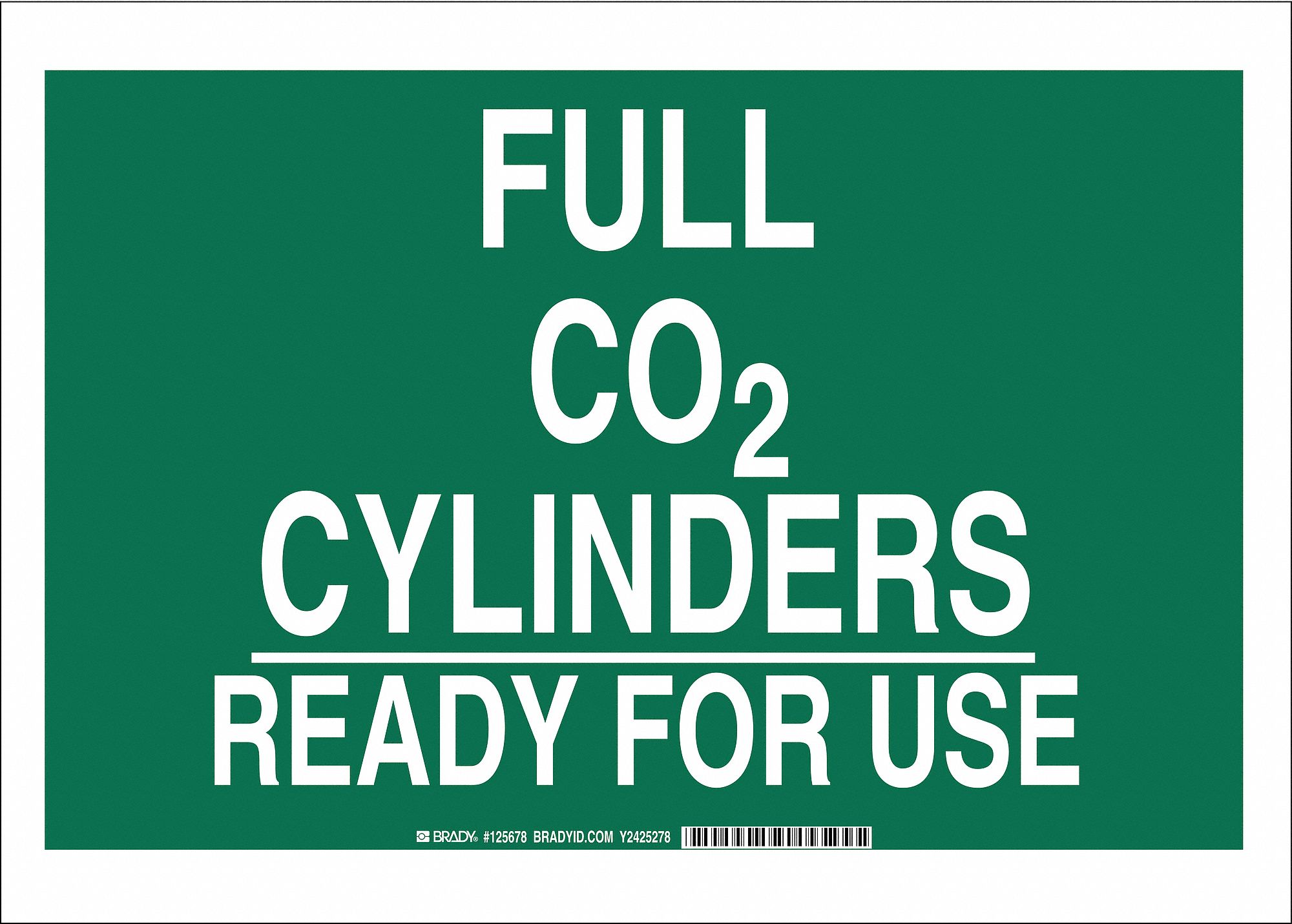 Chemical Sign, Full Co2 Cylinders Ready For Use, Header No Header ...