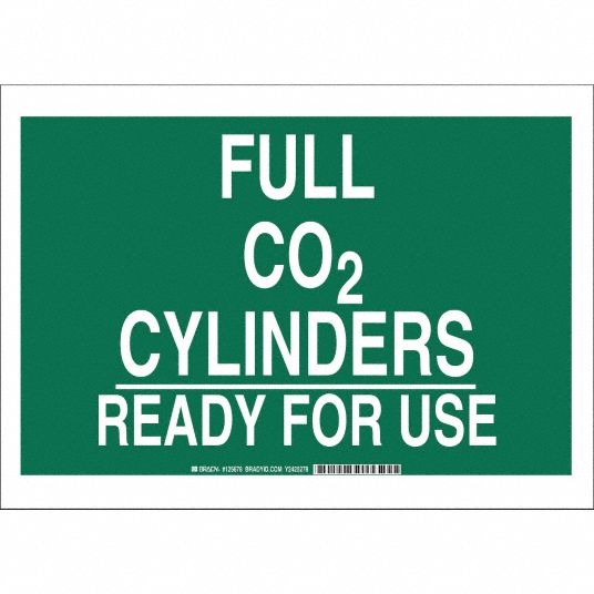 Chemical Sign, Full Co2 Cylinders Ready For Use, Header No Header ...