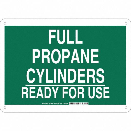 Chemical Sign, Full Propane Cylinders Ready For Use, Header No Header ...