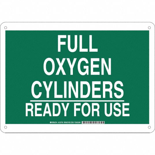 Chemical Sign, Full Oxygen Cylinders Ready For Use, Header No Header ...
