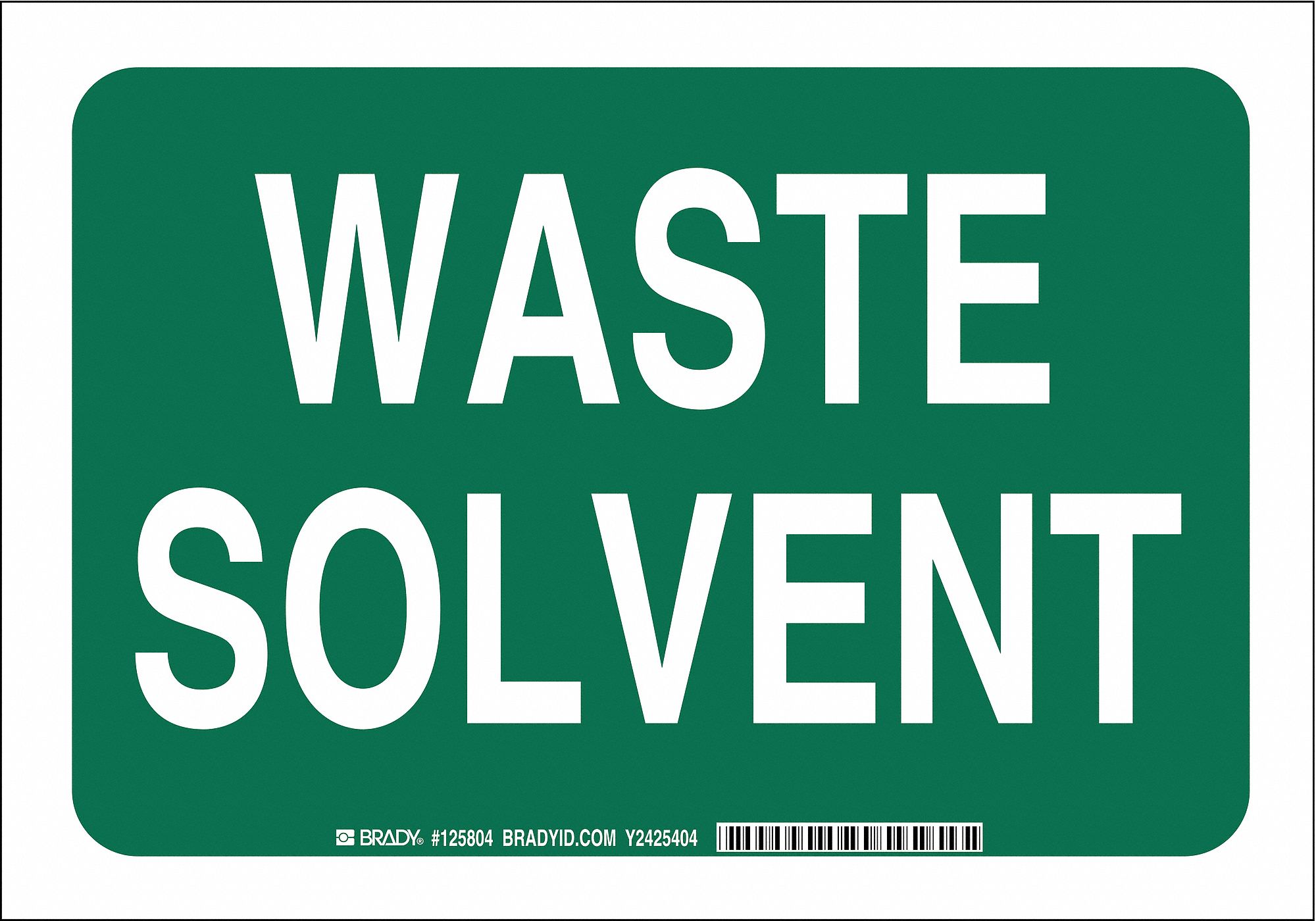 Polyester, Chemical Sign, 10" Width, 7" Height, Green, White, Adhesive ...