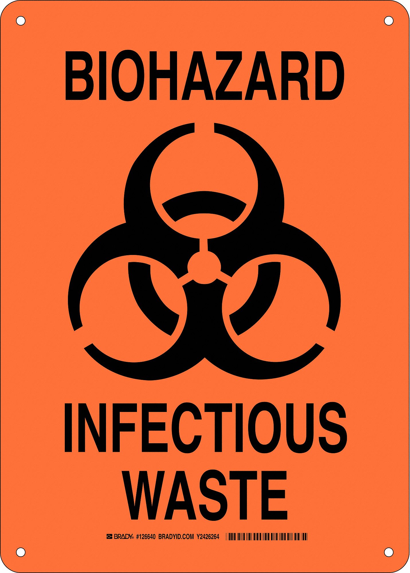 Biohazard Sign, Biohazard Infectious Waste, Header No Header, Rectangle ...
