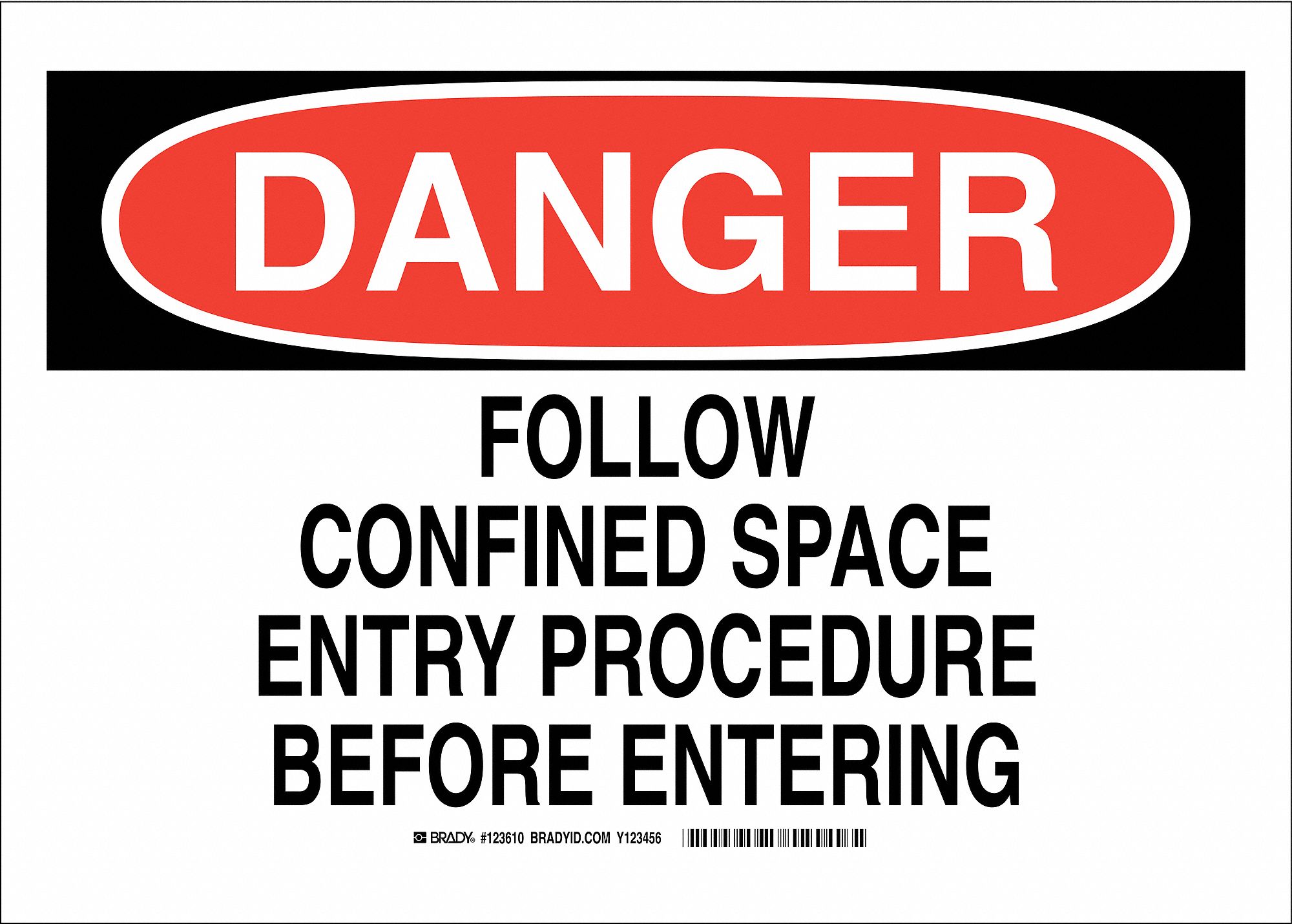 Polyester, Adhesive Sign Mounting, Danger Sign - 38J397|123610 - Grainger