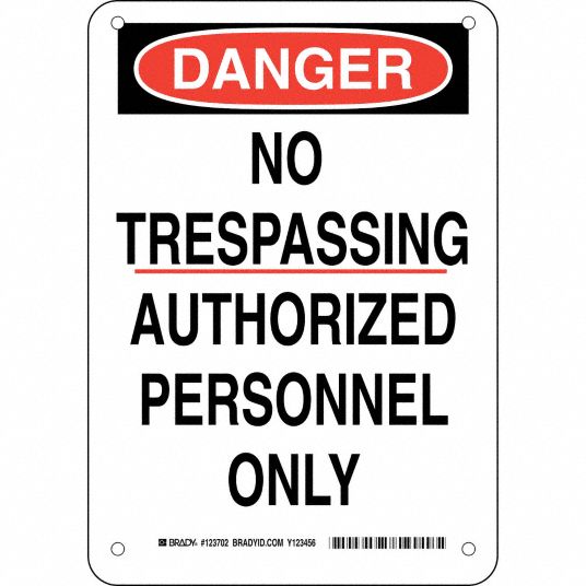 Plastic, Danger Sign, Danger, 7 in Width, 10 in Height, English - Grainger