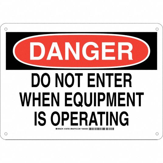 Mounting Holes Sign Mounting, Not Retroreflective, Danger Sign - 38J645 ...