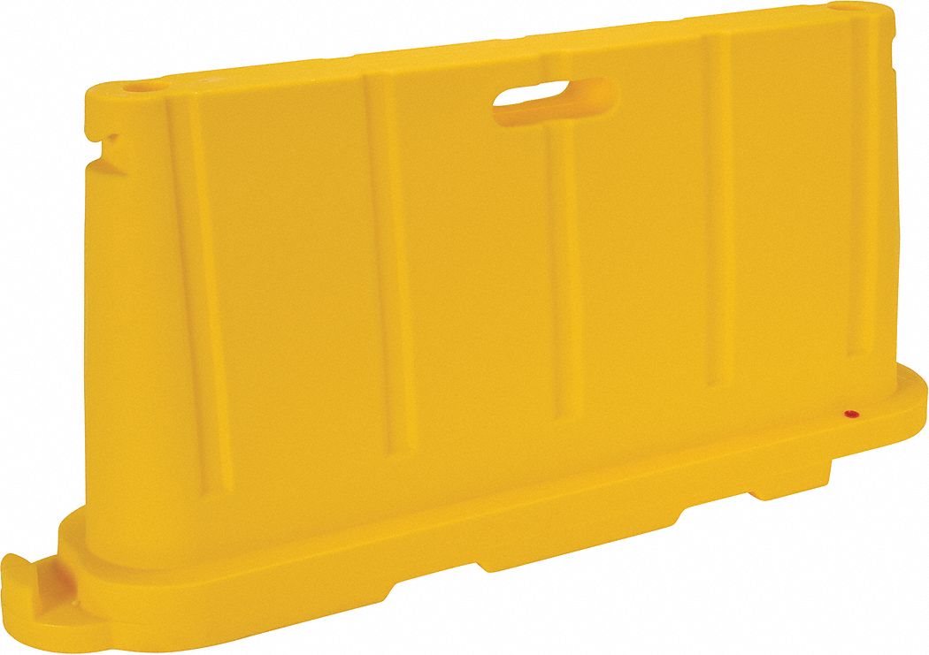 VESTIL STACKABLE POLY BARRICADE, YELLOW, POLYETHYLENE W/ UV STABILIZER ...
