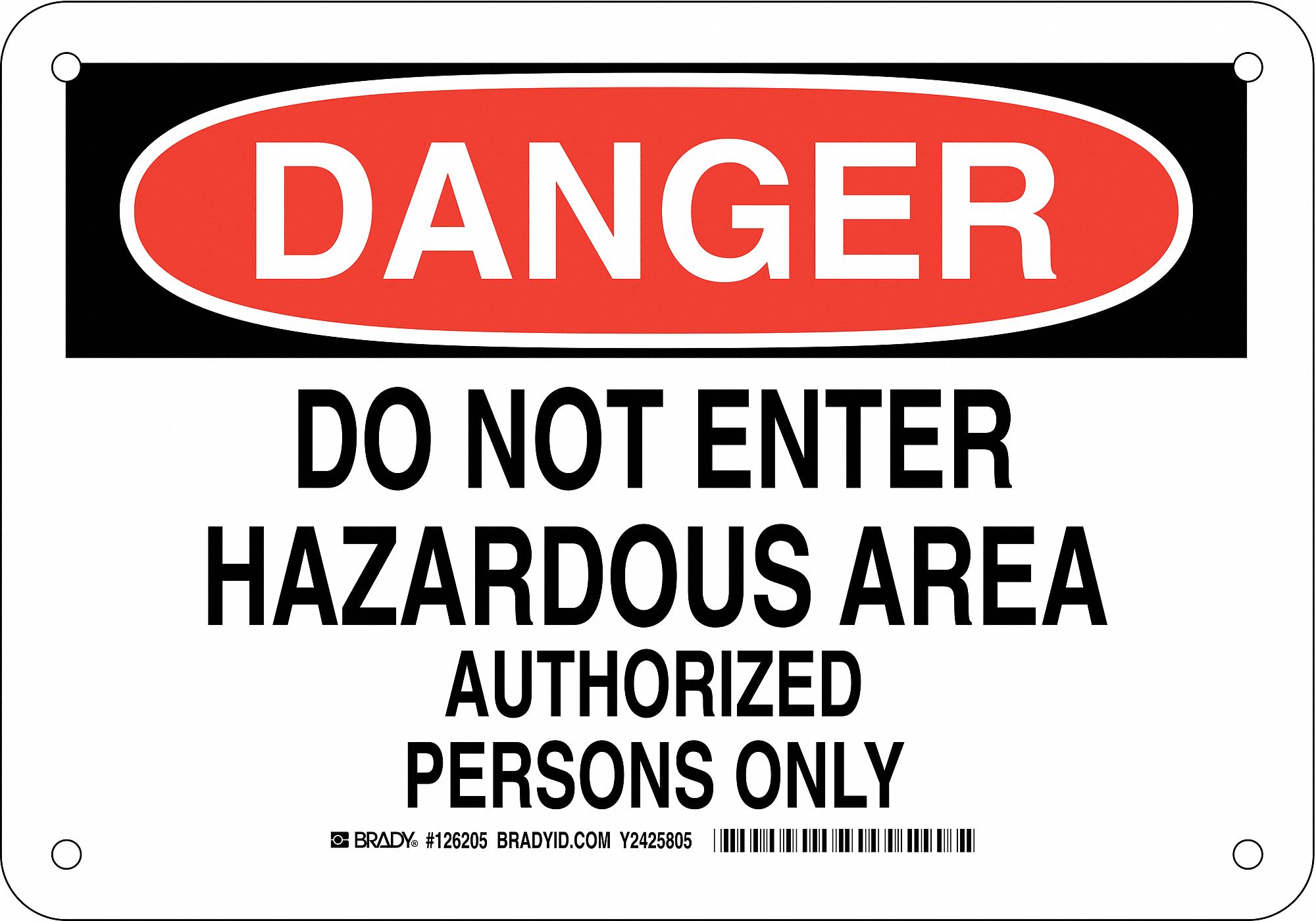 Plastic, Danger Sign, Danger, 10 in Width, 7 in Height, English - Grainger