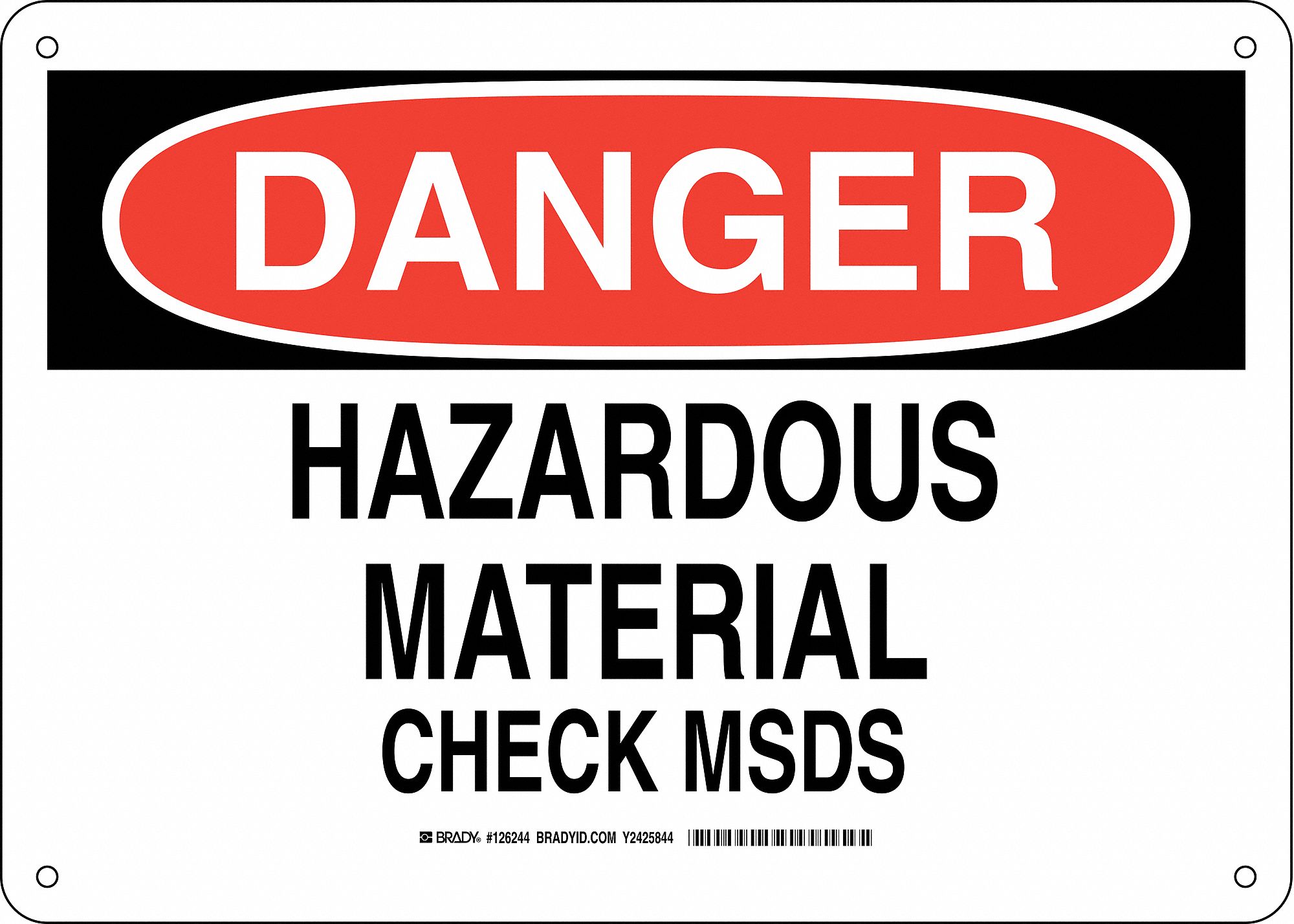 Danger Sign, Hazardous Material Check Msds, Header Danger, Rectangle ...