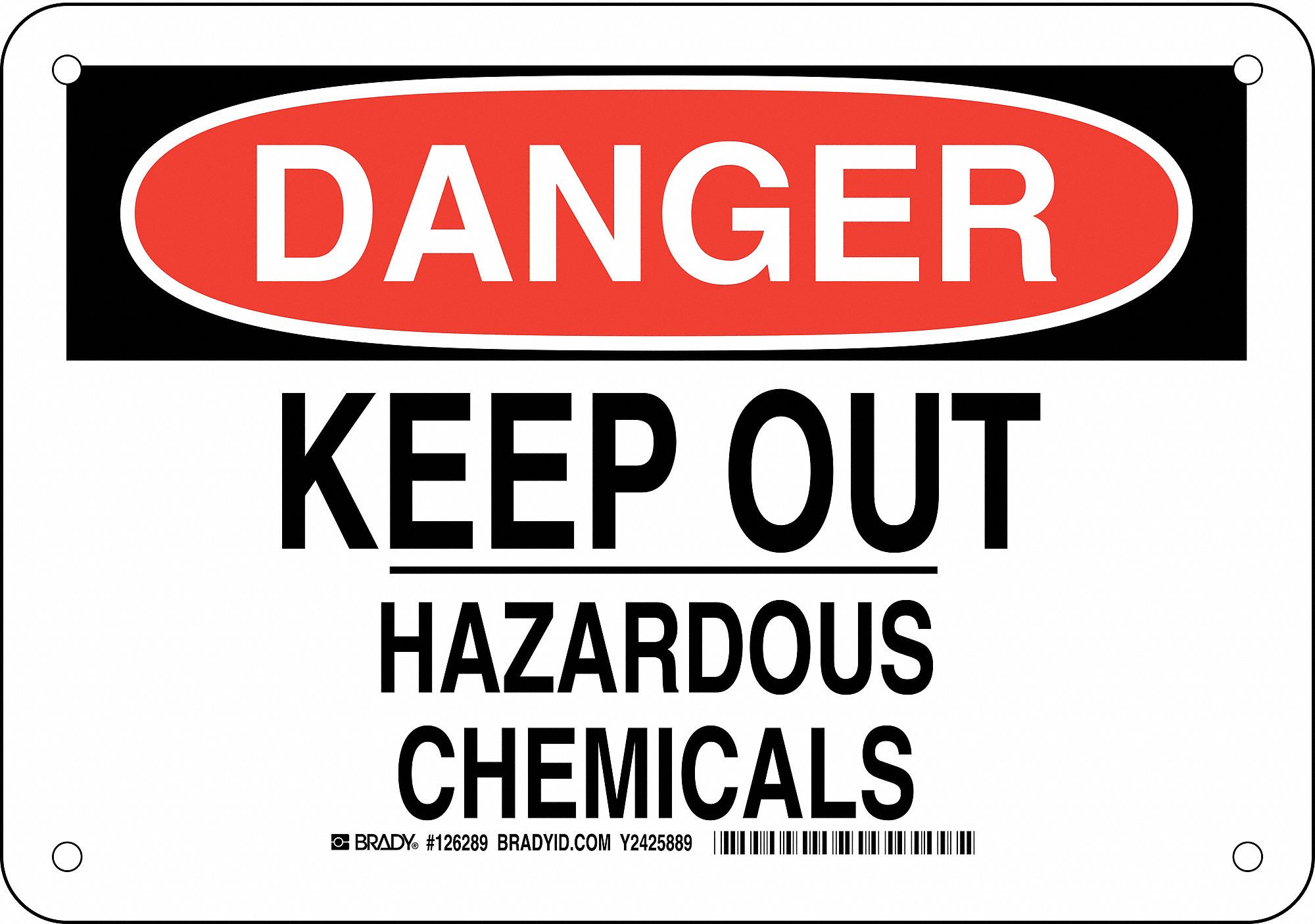 Danger Sign, Keep Out Hazardous Chemicals, Header Danger, Rectangle, 7 ...