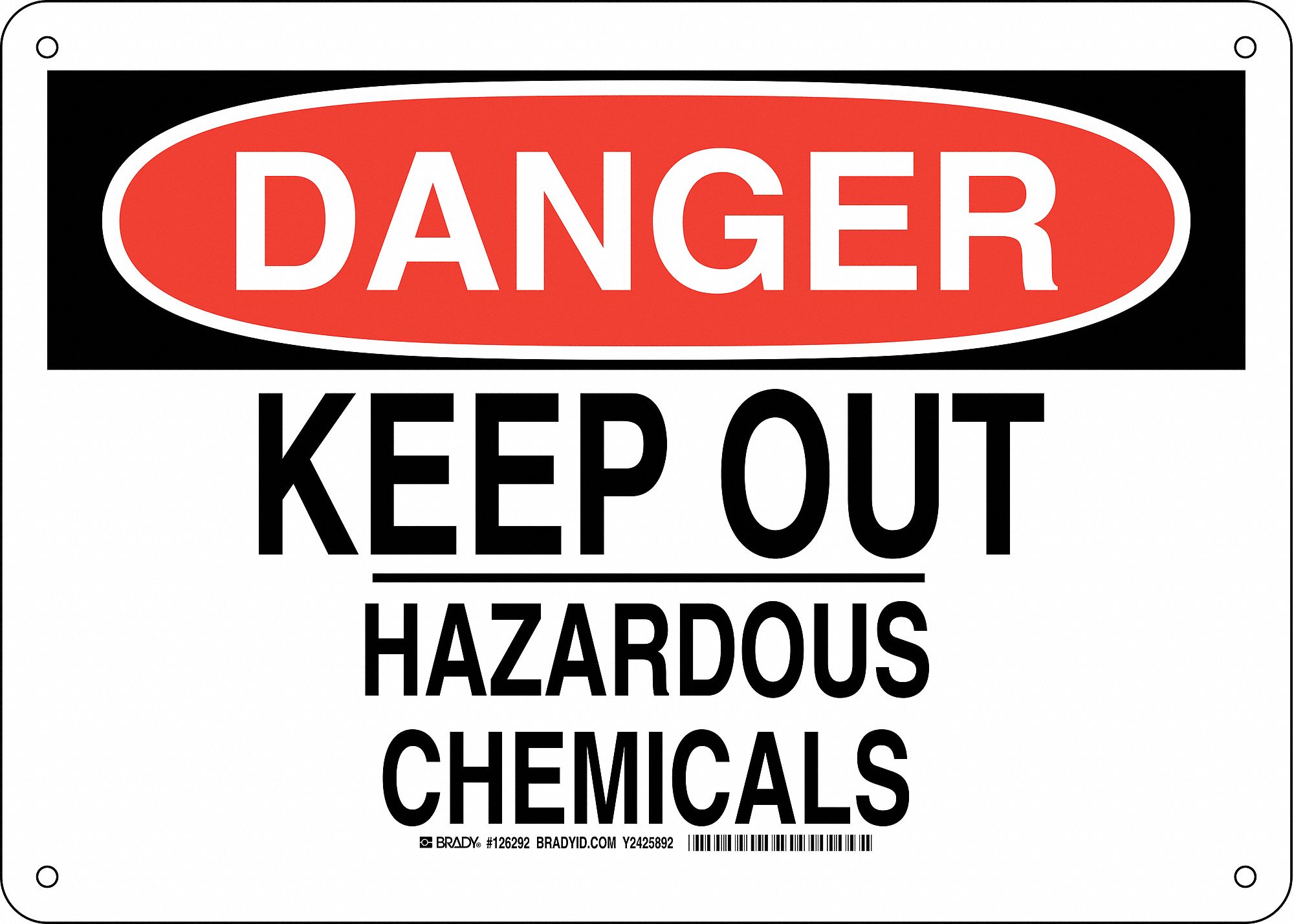 Danger Sign, Keep Out Hazardous Chemicals, Header Danger, Rectangle, 10 ...