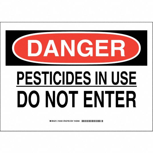 Danger Sign, Pesticides In Use Do Not Enter, Header Danger, Rectangle ...