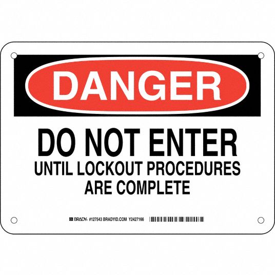 Plastic, Mounting Holes Sign Mounting, Danger Sign - 38K550|127543 ...