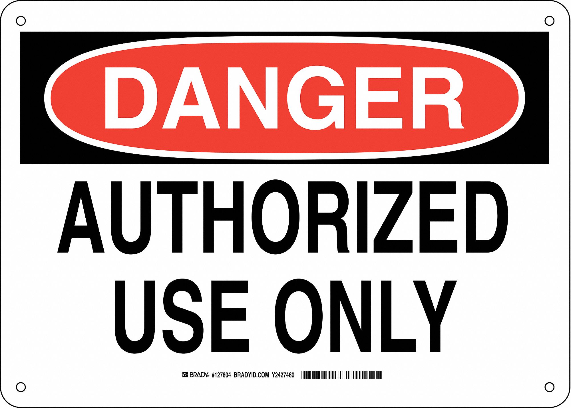 Plastic, Danger Sign, Danger, 14 in Width, 10 in Height, English - Grainger