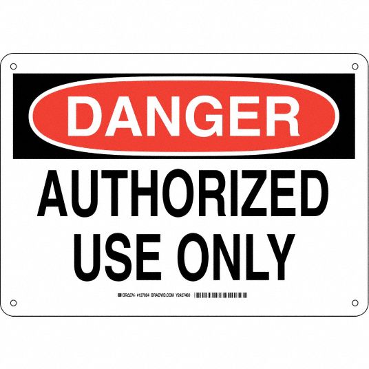 Plastic, Danger Sign, Danger, 14 in Width, 10 in Height, English - Grainger
