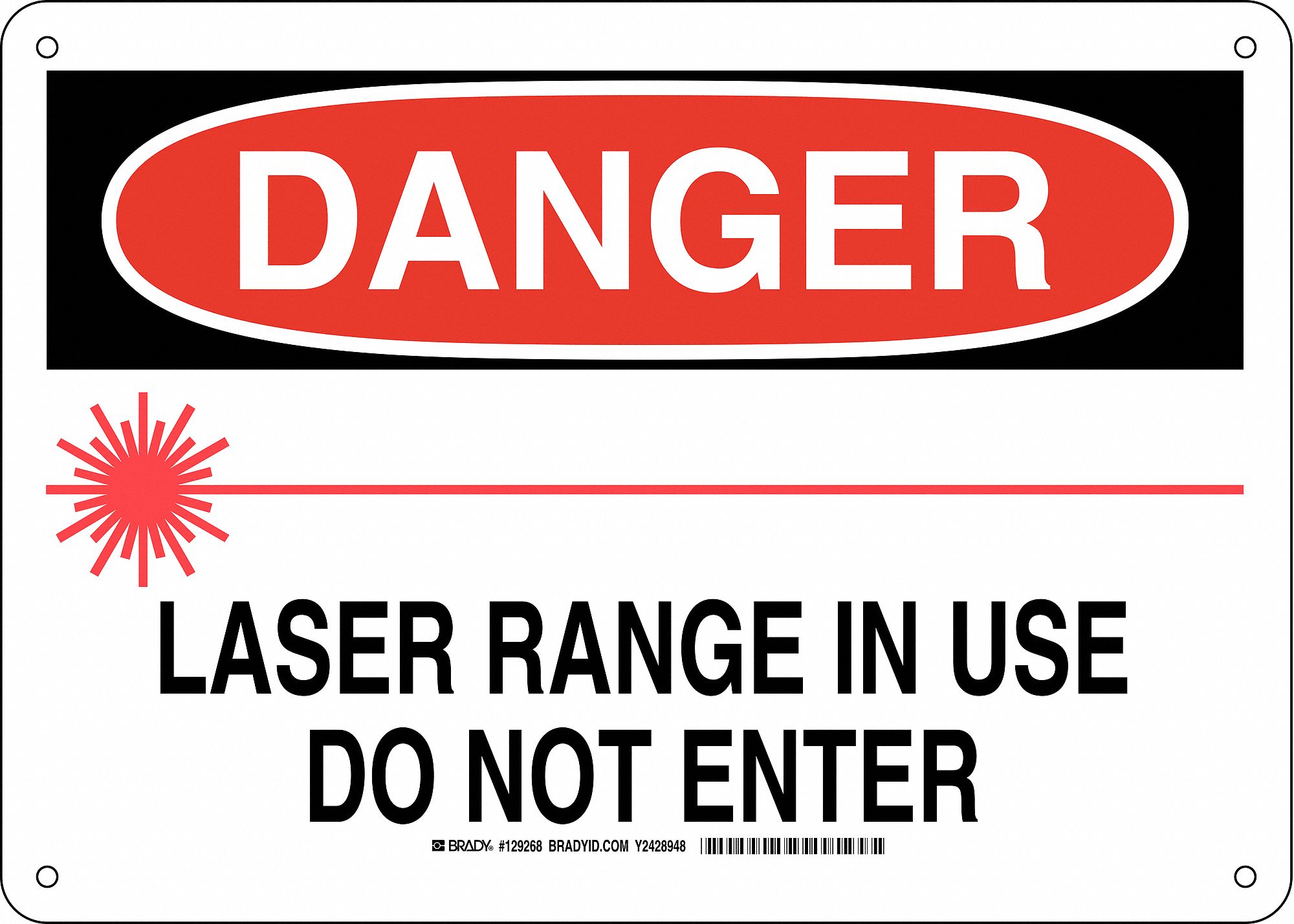 Danger Sign, Laser Range In Use Do Not Enter, Header Danger, Rectangle ...