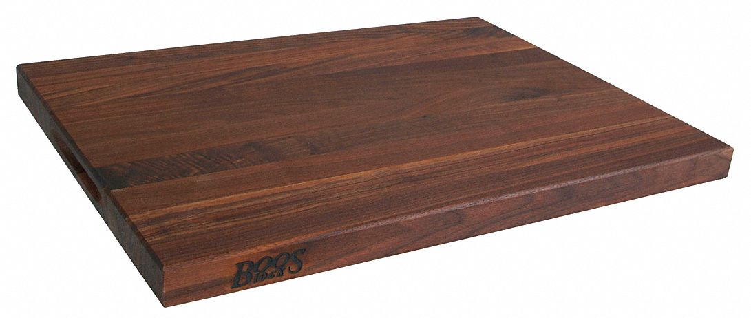 Cutting Board, Black Walnut, Dark Brown, 24 in Length, 18 in Width, 1 1 ...