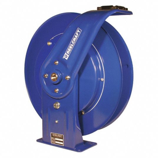 50 ft (1/2 in I.D.), 500 psi Max Op Pressure, Spring Return Hose Reel ...