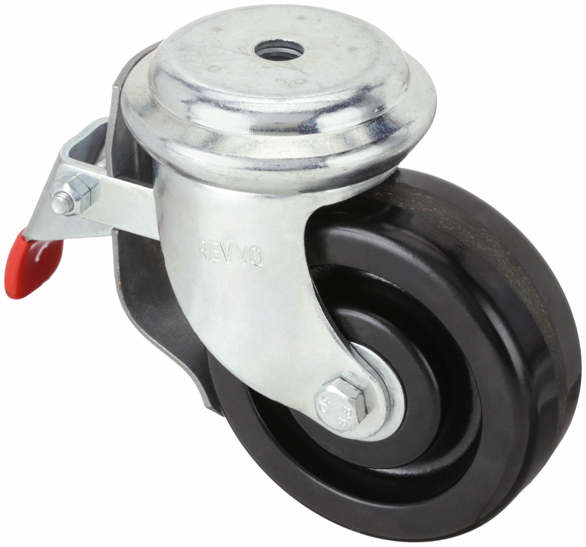 Swivel, Total Lock, Bolt-Hole Caster - 38LU21|BS4 100 RP14 L - Grainger