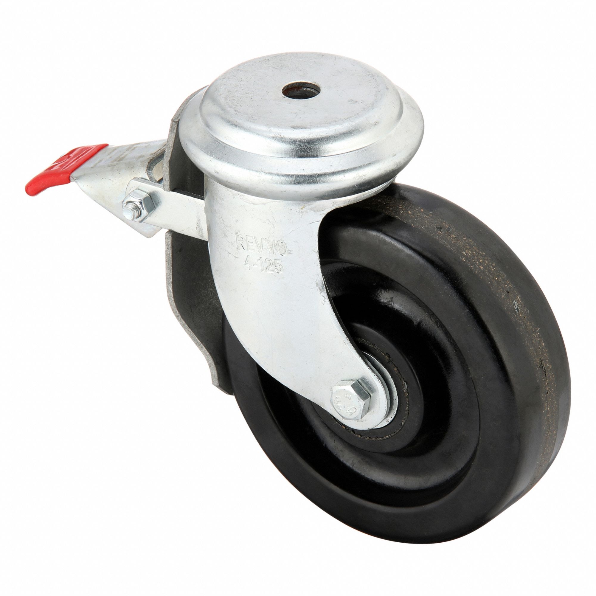 Swivel, Total Lock, Bolt-Hole Caster - 38LU23|BS4 125 RP14 L - Grainger