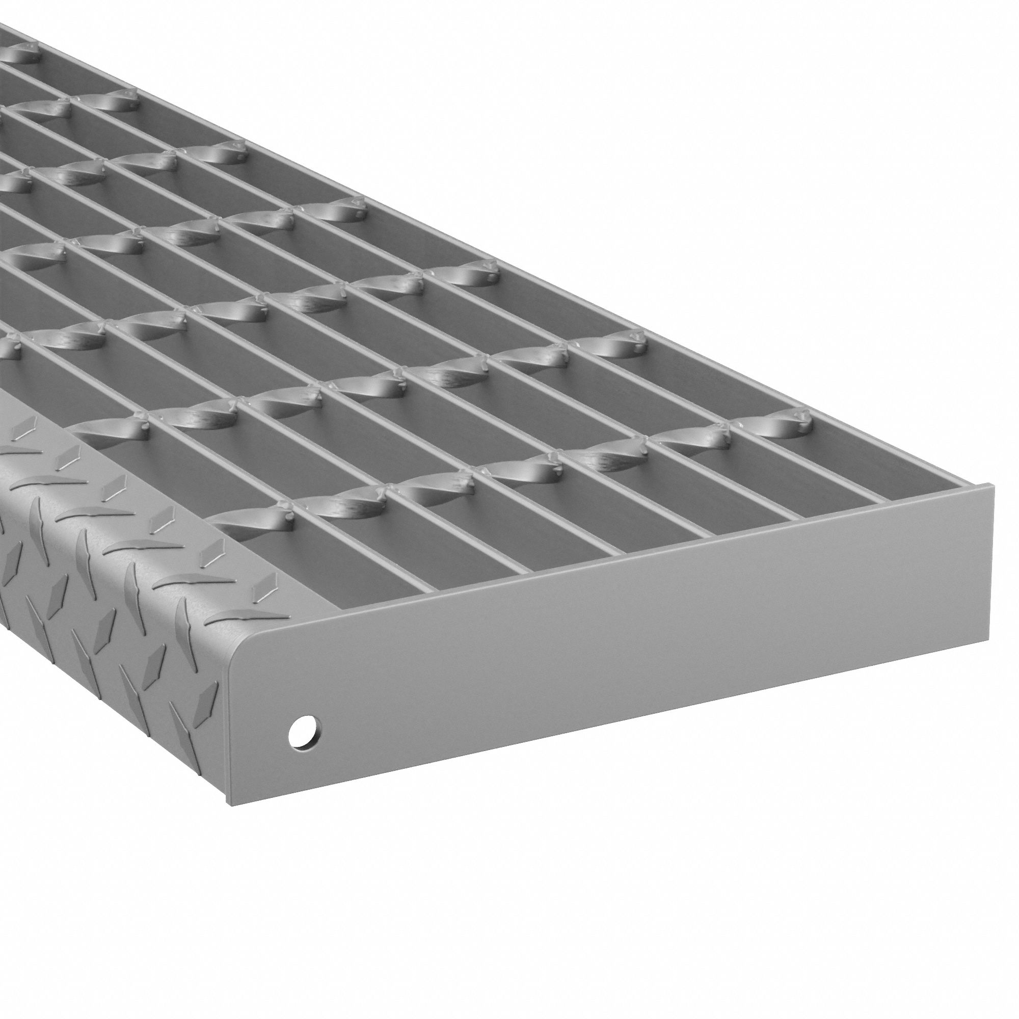 Smooth, Plain, Carbon Steel Stair Tread - 38MF28|21188S125-TRD5 - Grainger