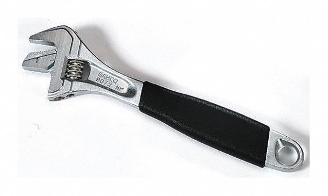 Adjustable/Pipe Wrench, Steel, Black Oxide, Overall Length 10 in - Grainger