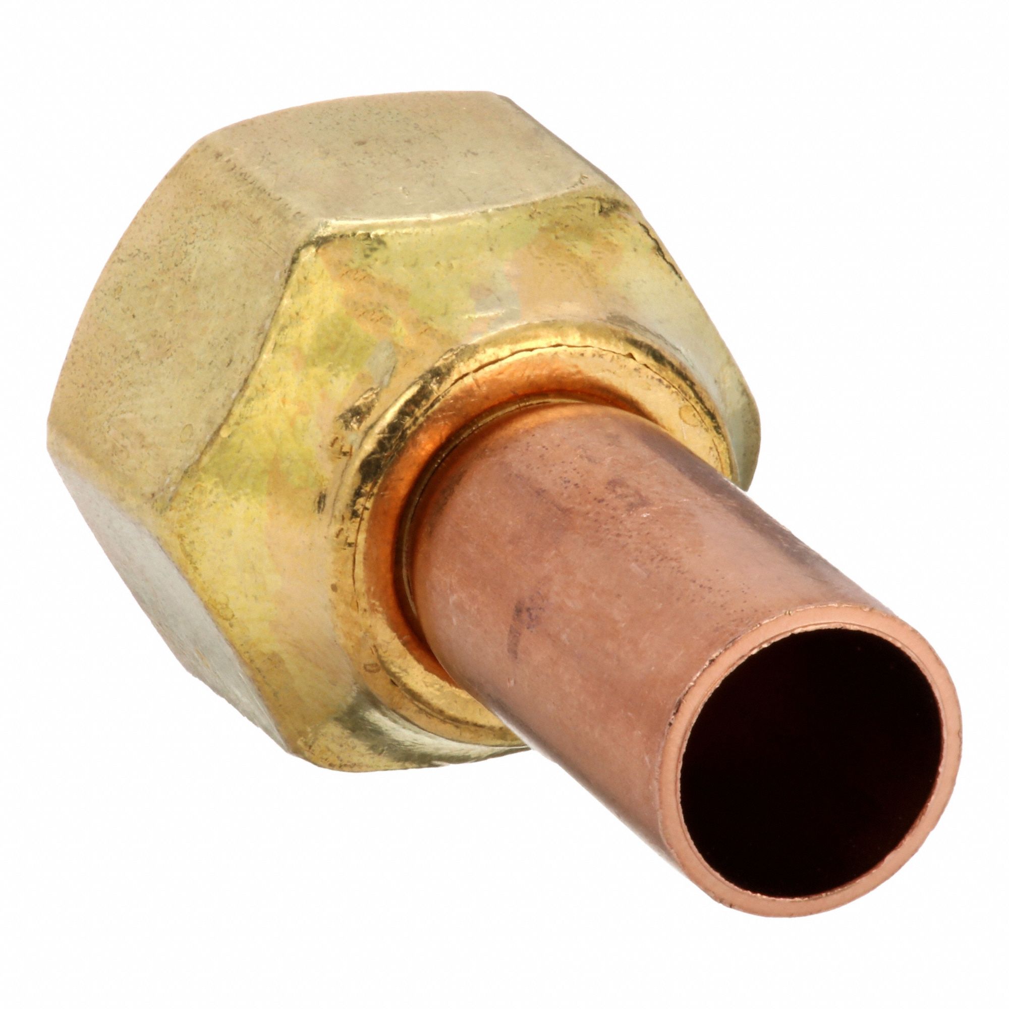 MUELLER, 3/8 in Male SAE, 5/8 in Female SAE Right-Hand, Flare to Sweat ...