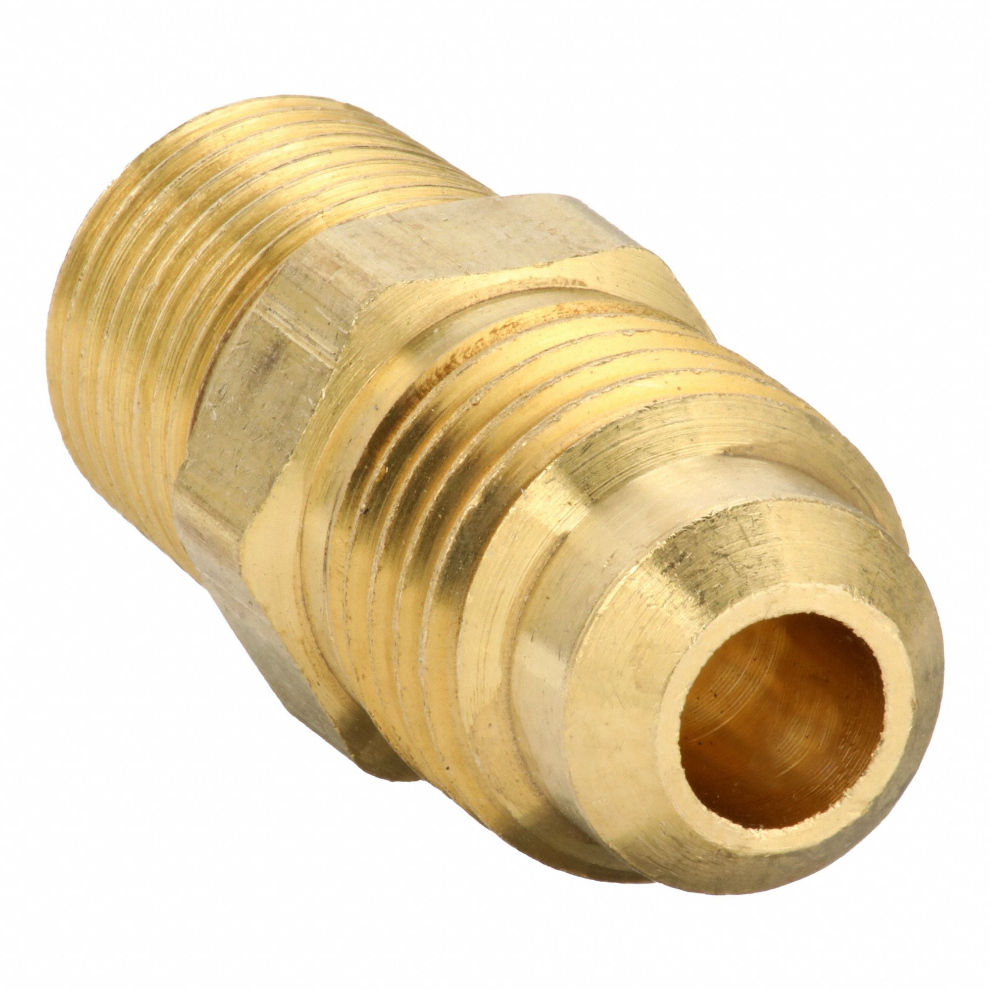 MUELLER, 1/4 in Male SAE Right-Hand, 7/16 in Male NPT Right-Hand, Half ...