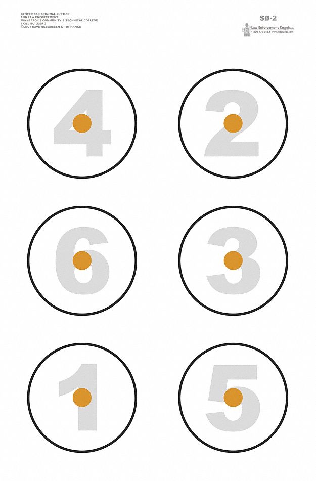 ACTION TARGET, Skills Target, 35 in Ht, Shooting Range Skills Target ...