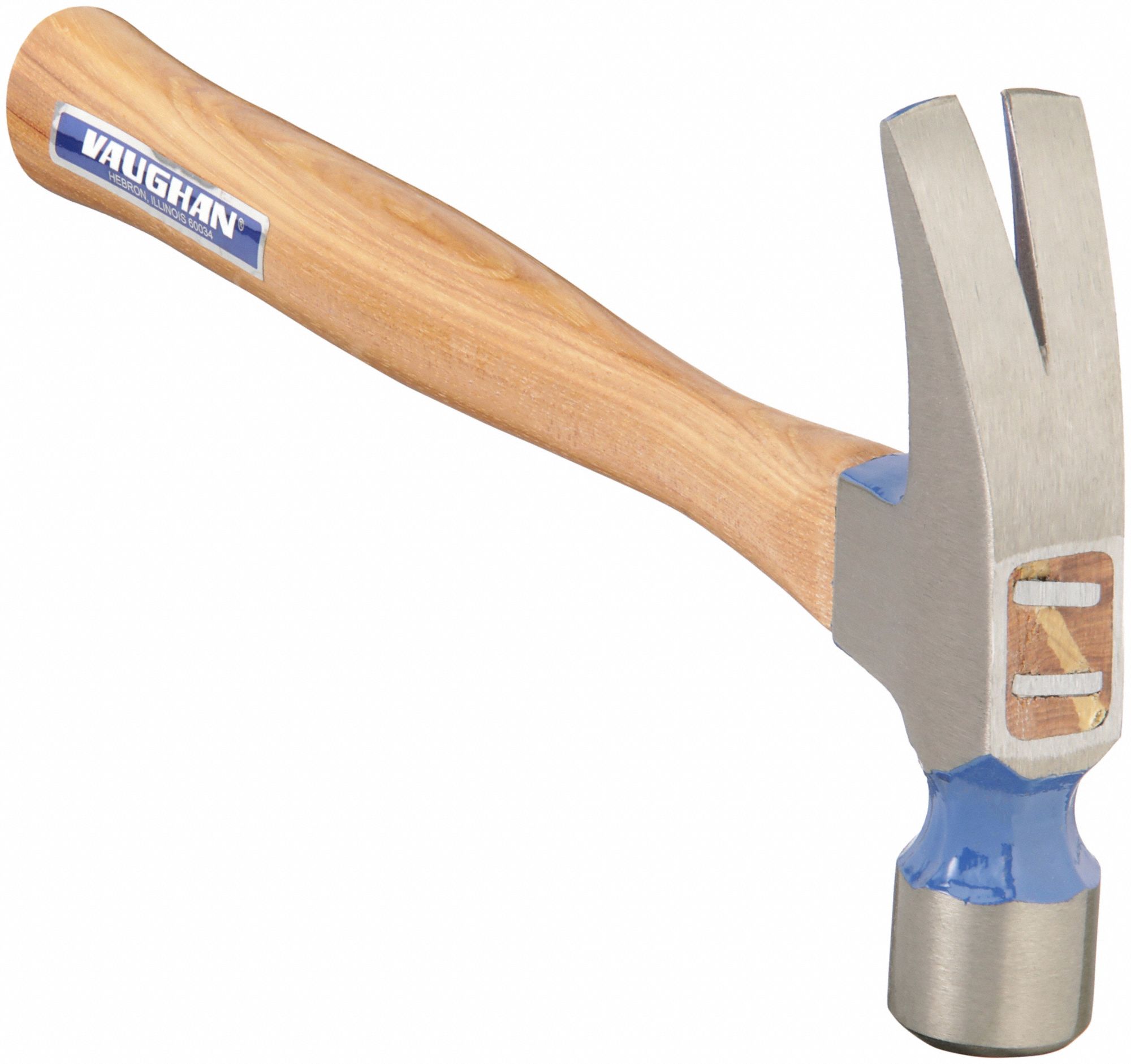 VAUGHAN Straight Claw Hammer: Steel, Plain Grip, Wood Handle, 28 oz ...