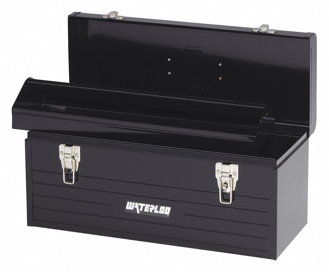 Steel, Portable Tool Box, 20 in Overall Width, 8 in Overall Depth, 9 in ...