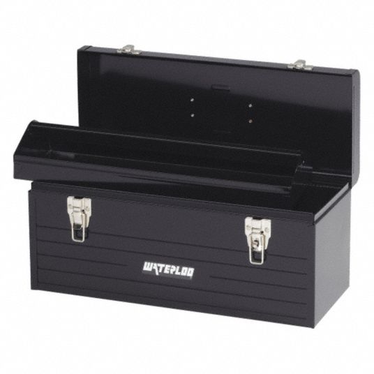 Steel, Portable Tool Box, 20 in Overall Width, 8 in Overall Depth, 9 in ...