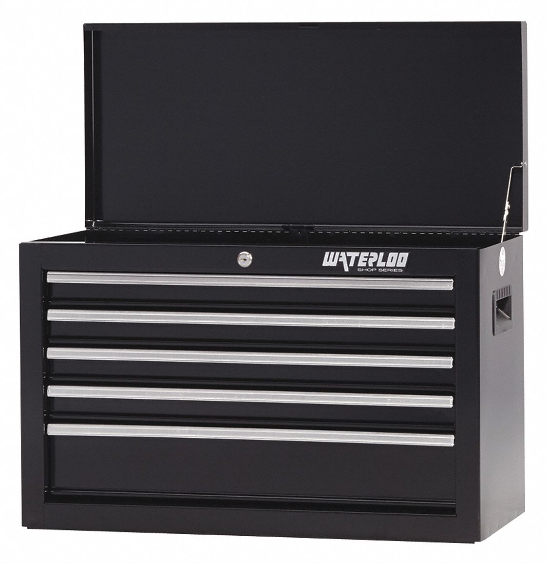 WATERLOO Black 5 Drawers Top Chest 38NJ53 SCH 265BK B Grainger