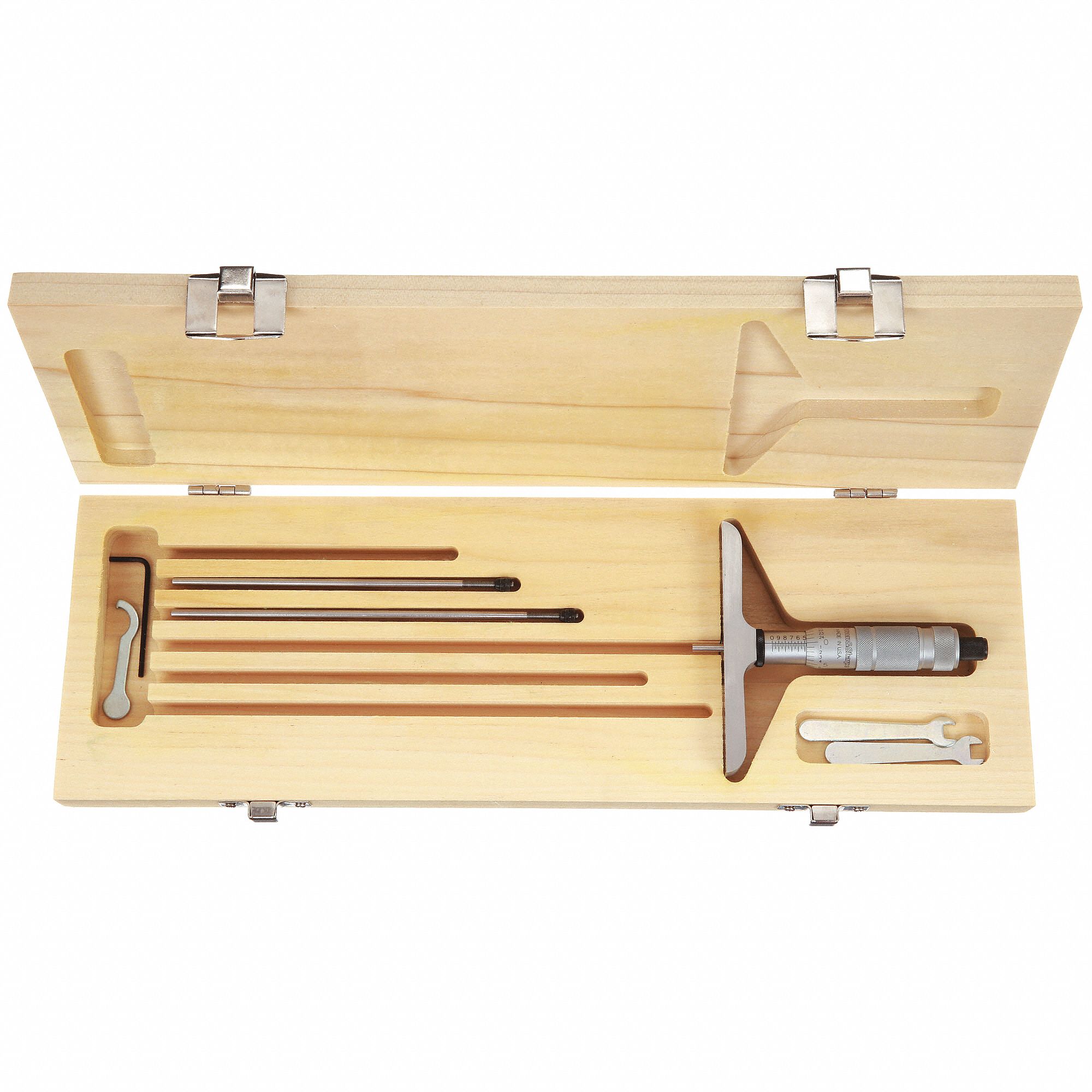 Depth Micrometer, Range 0 to 3 in, Base Style Full, SPC Output No ...