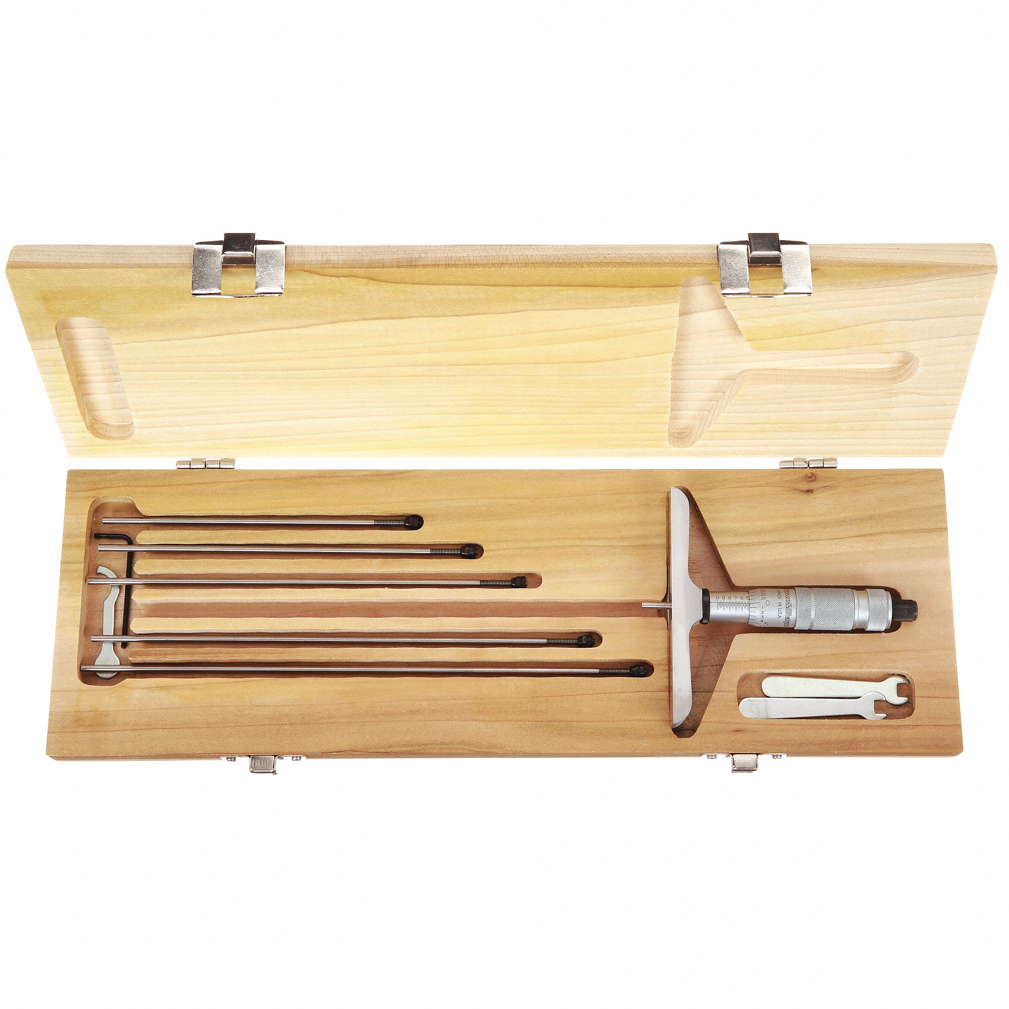 TESA BROWN & SHARPE Depth Micrometer, 0 to 6" Range, 0.001" Resolution ...