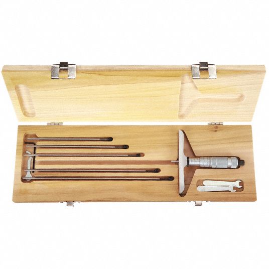 Depth Micrometer, Range 0 to 6 in, Base Style Full, SPC Output No ...