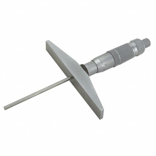 TESA BROWN & SHARPE Depth Micrometer, Range 0 to 6 in, Base Style Full ...