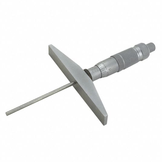 Depth Micrometer, Range 0 to 12 in, Base Style Full, SPC Output No ...