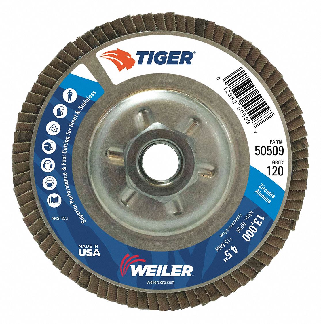 WEILER, Weiler Tiger Abrasives - 38P564|50509 - Grainger