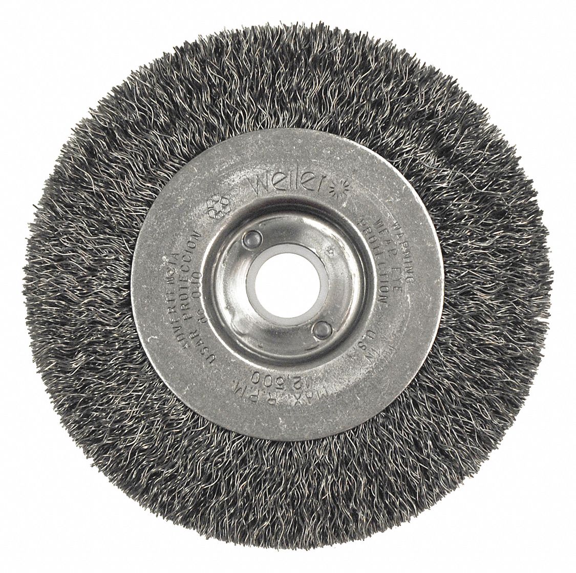 WEILER, 4 in Brush Dia., 5/8 in to 1/2 in Arbor Hole, Wire Wheel Brush ...