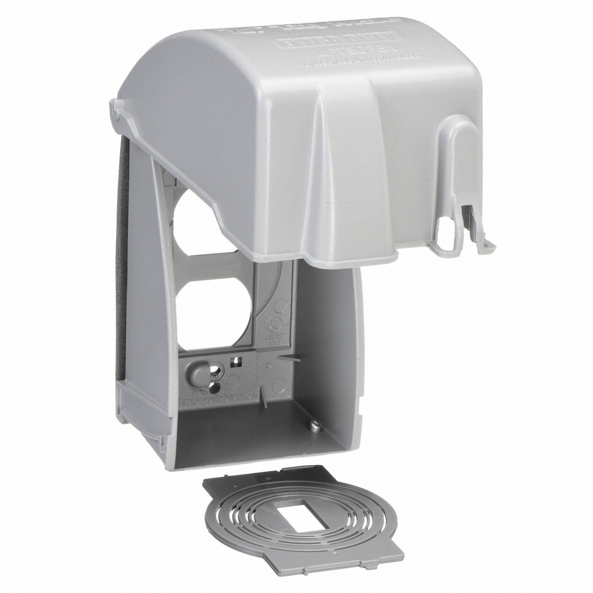 TAYMAC While In Use Weatherproof Cover: Die-Cast Metal, 2 3/4 in Dp ...