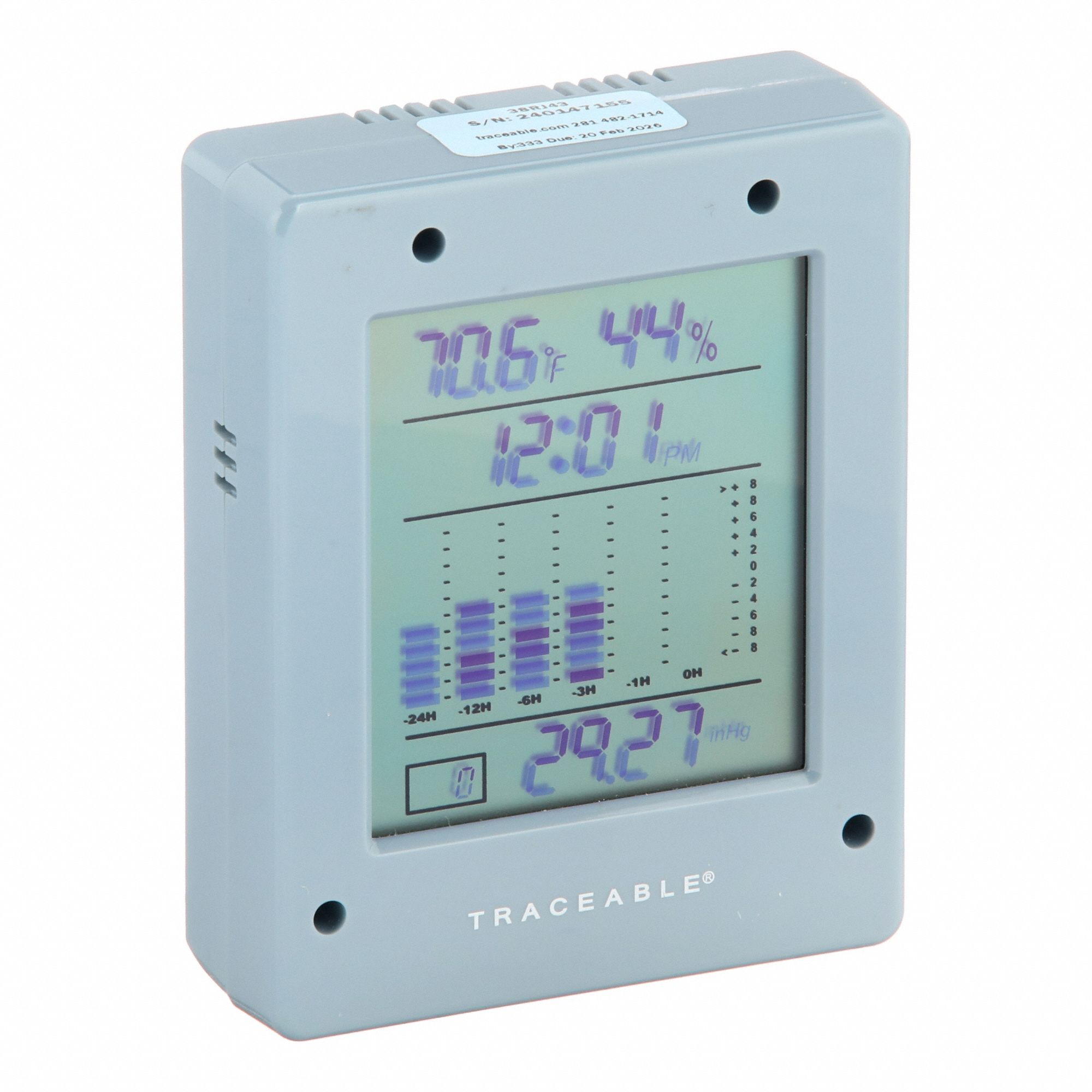 TRACEABLE Barómetro Digital , 500 a 1030 mBar - 38RJ43 | 6530 ...
