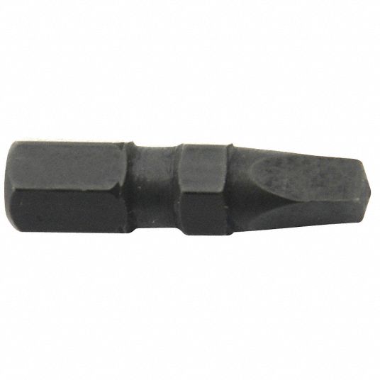 #2, Square Recess, Insert Bit, 1/4 in Hex Shank Size, PK 10 - Grainger