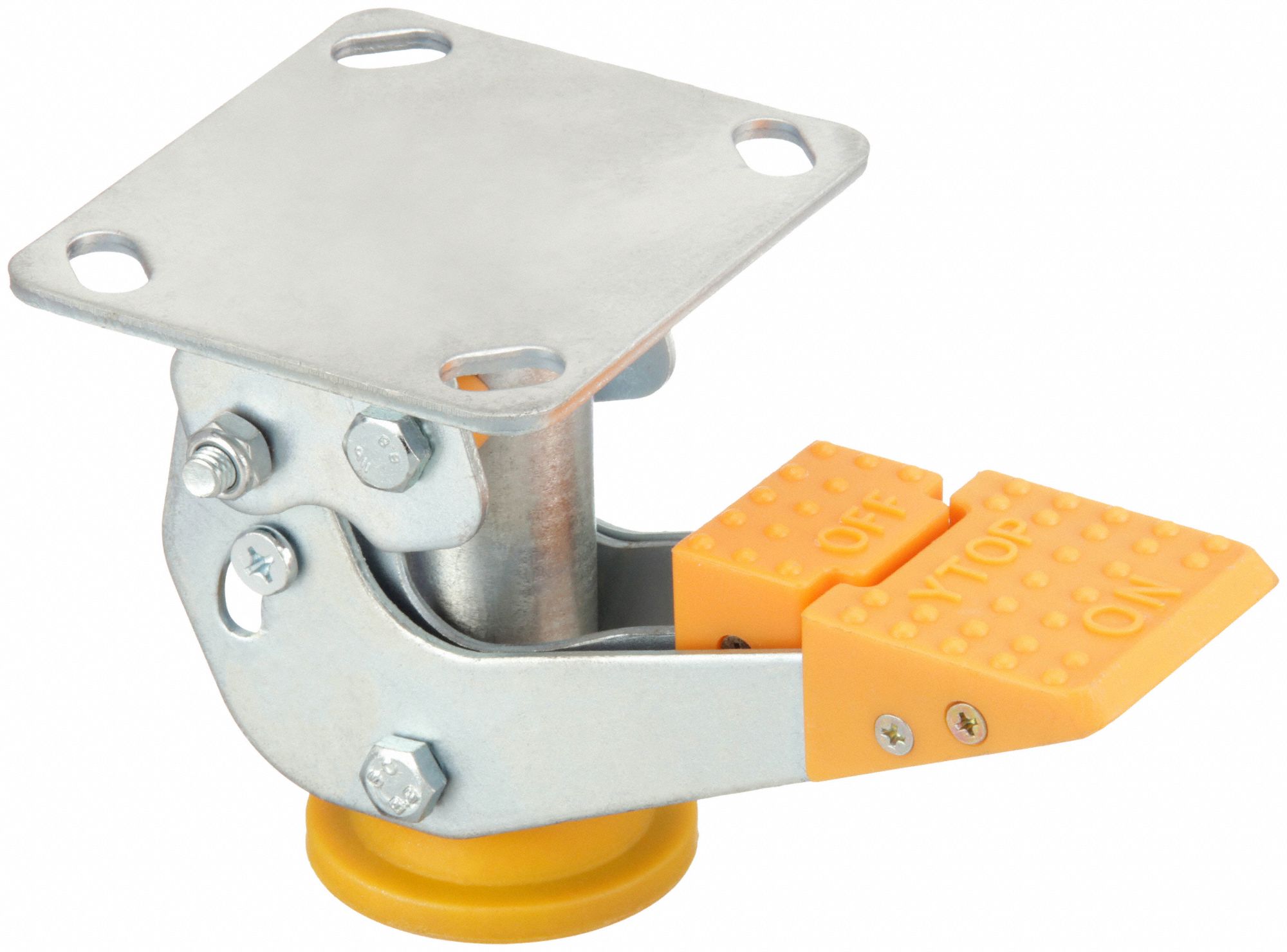 For 4 in Wheel Dia, 4 5/8 in Floor Lock Retracted Ht, Floor Lock ...