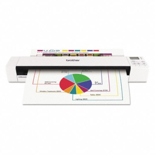 BROTHER, 1 5/8 in Ht, 12 1/8 in Wd, Scanner - 38RX75|BRTDS820W - Grainger