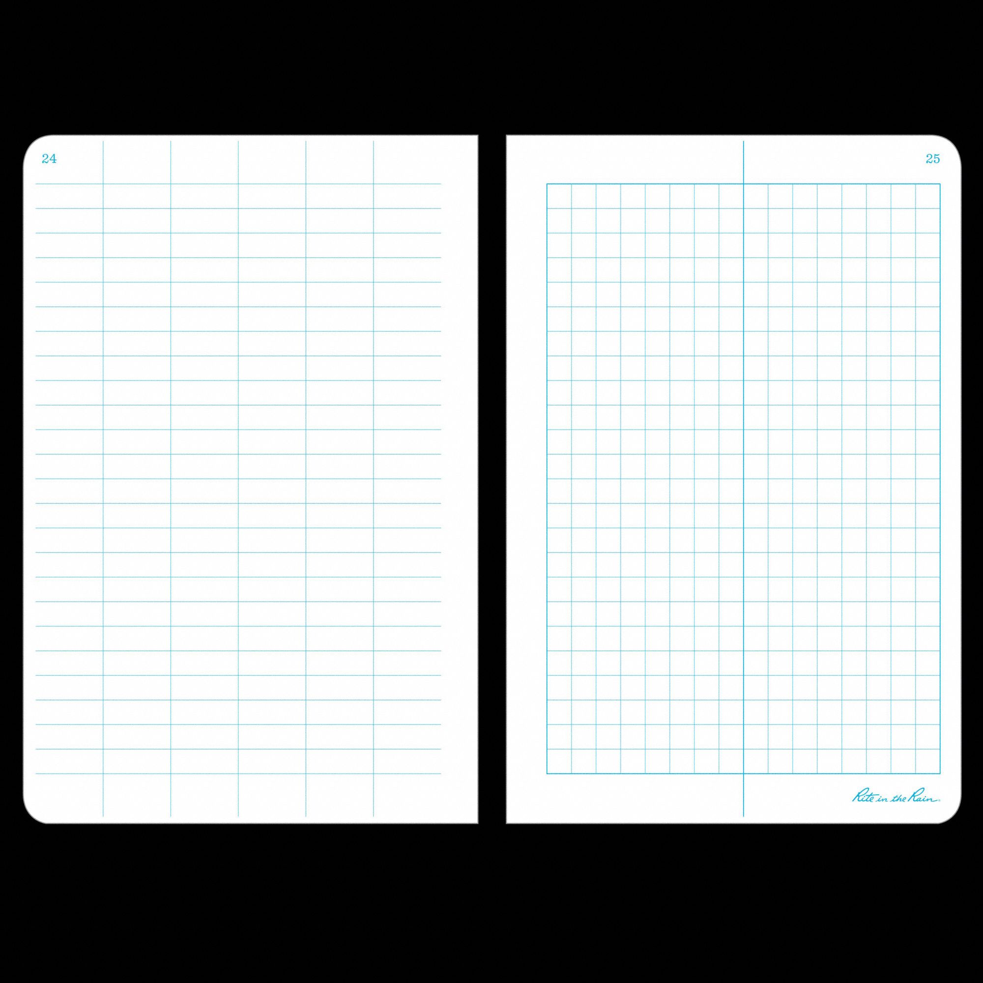 RITE IN THE RAIN All Weather Notebook: Field, 4-5/8 in x 7 in Sheet ...