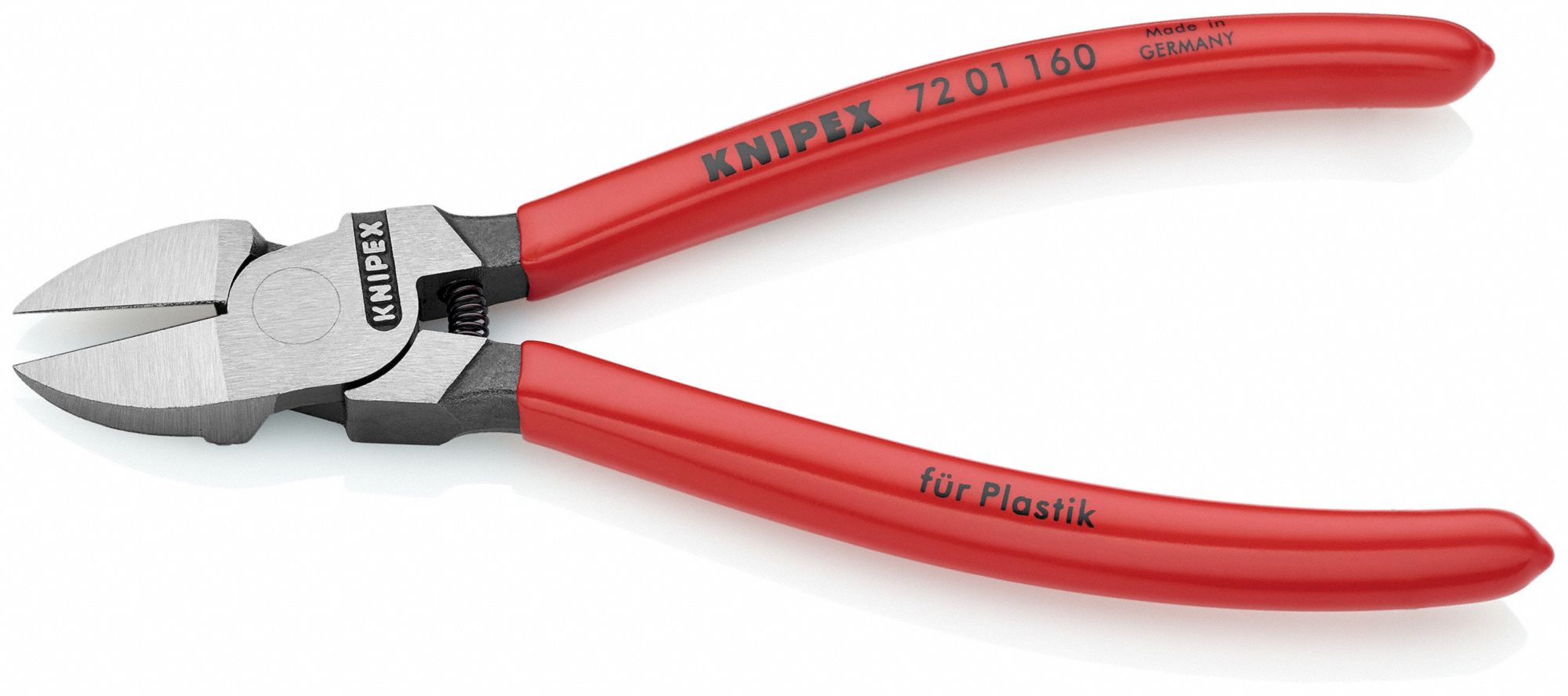 KNIPEX Diagonal Cutting Plier: Flush, Straight, Oval, 1 in Jaw Lg, 1 1/ ...