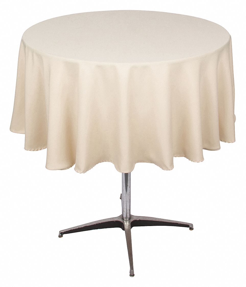 PHOENIX, Round, Beige, Tablecloth - 38TU11|PL72R-BE - Grainger