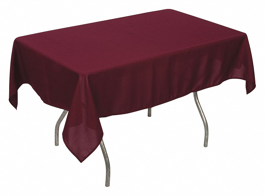PHOENIX, Rectangle, Burgundy, Tablecloth - 38TU34|PL5296-BG - Grainger